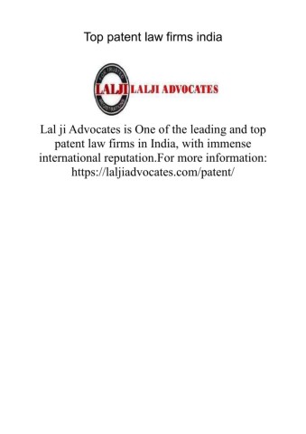 Top patent law firms india