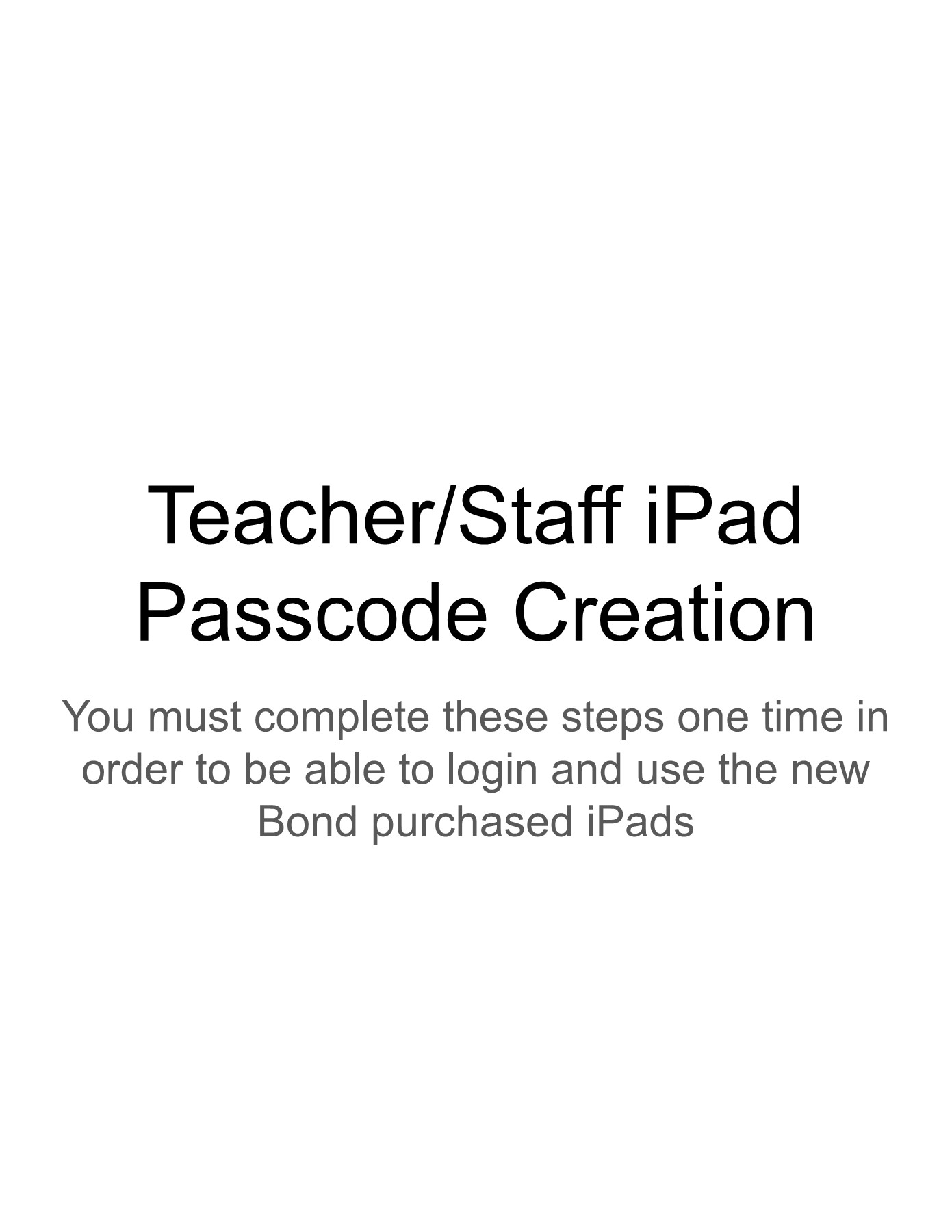 Teacher_Staff iPad Passcode Creation - sccaylor - Page 1 - 13 | Flip ...