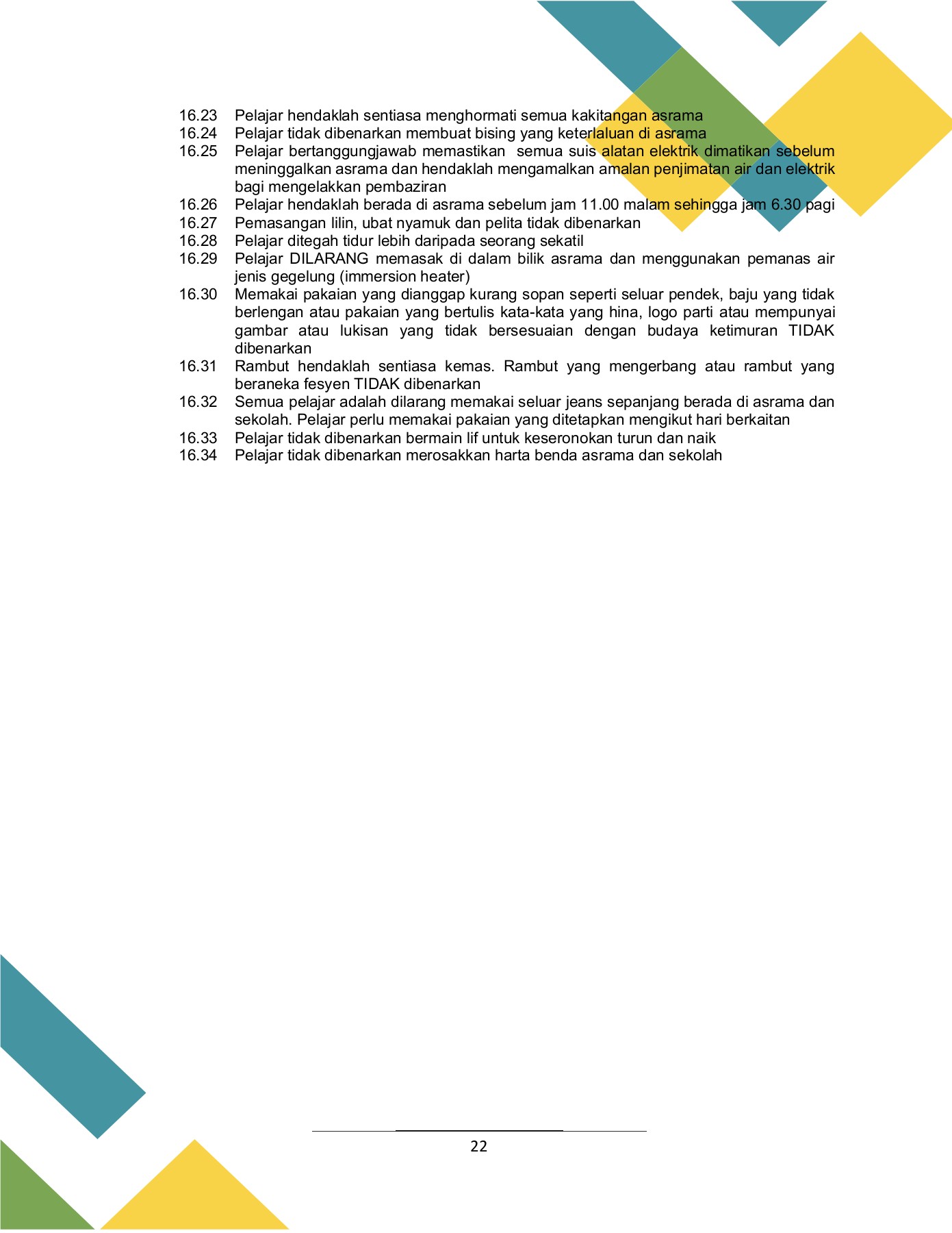 PANDUAN PENGURUSAN ASRAMA 2021 - Solihin Rozali - Muka Surat 23 | Membalik PDF Dalam talian ...