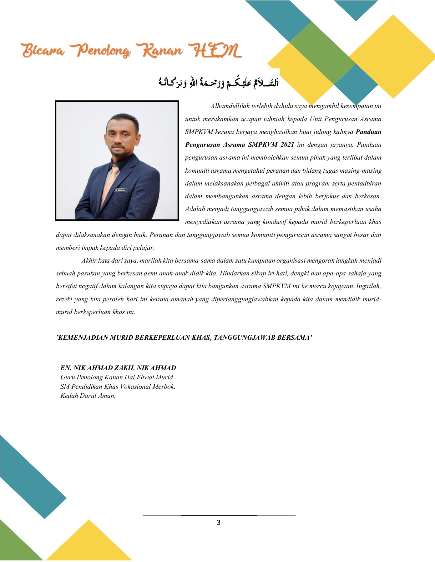 PANDUAN PENGURUSAN ASRAMA 2021 - Solihin Rozali - Muka Surat 4 | Membalik PDF Dalam talian ...