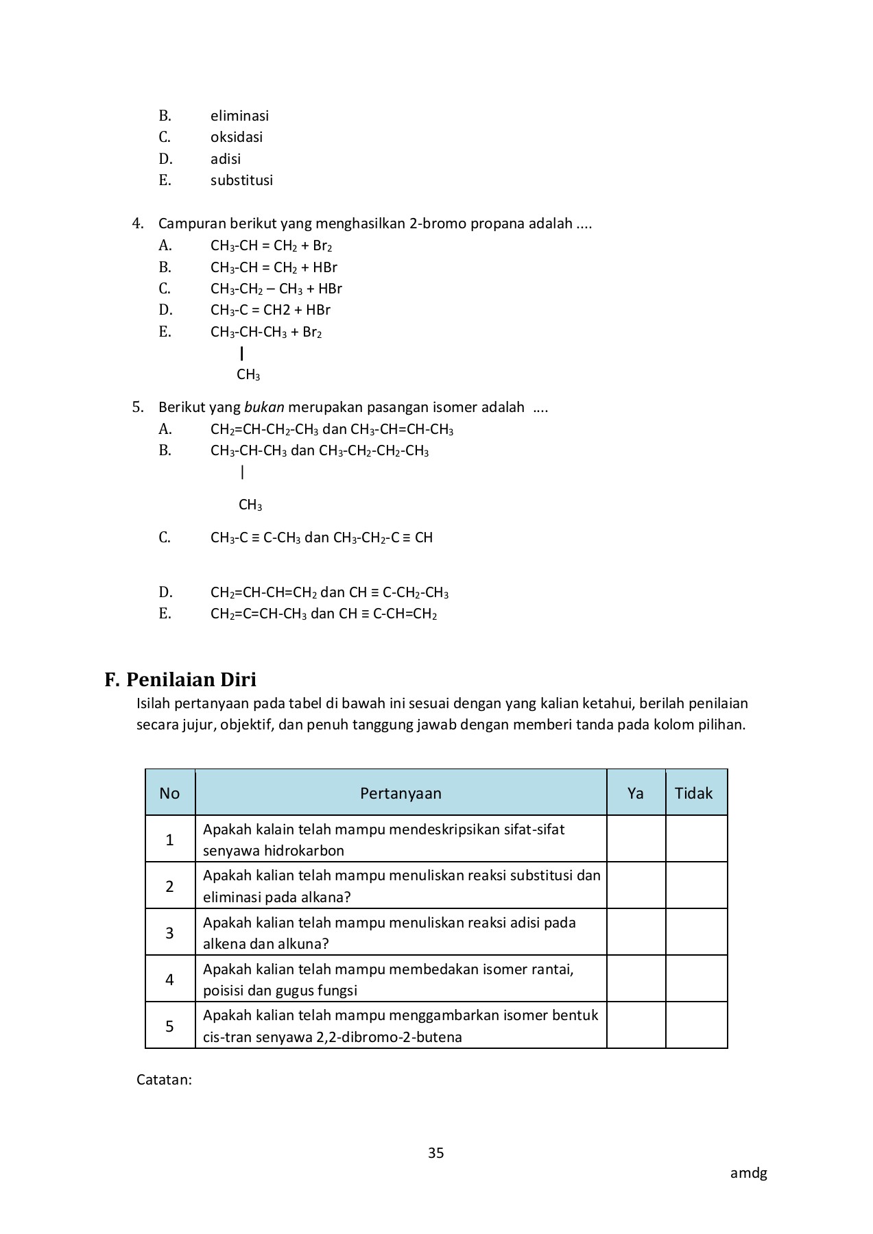 MODUL KIMIA XI BAB I 2021 - Kingkambving - Kaca 35 | PDF Online | PubHTML5