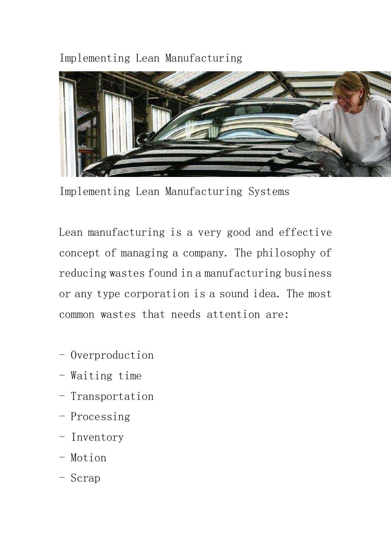 Implementing Lean Manufacturing - carine - Page 1 - 6 | Flip PDF Online | PubHTML5