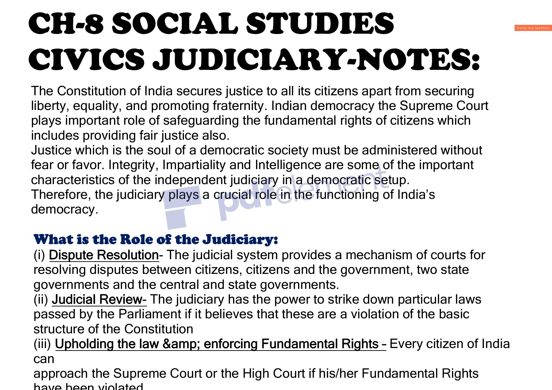 ch-8 judiciary notes made by riddhi - Riddhi Gupta - Page 1 | Flip PDF ...