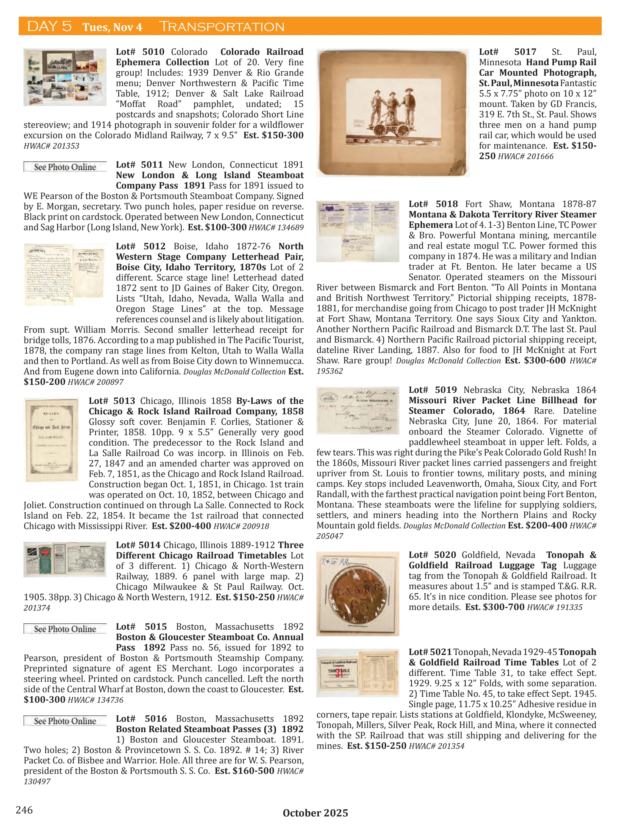 Fred Holabird's Grand Finale Auction Catalog - Holabird Americana ...