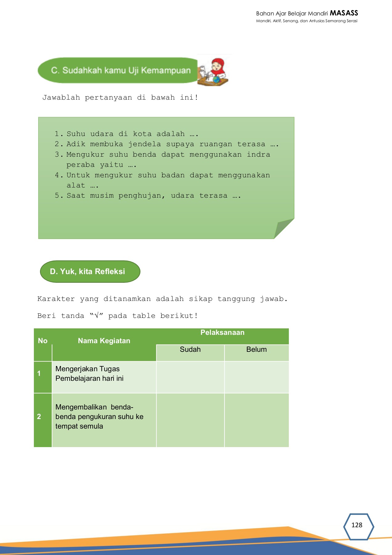 Modul Tema 8 edit_Lia - SD Kristen Ngampin - Halaman 128 | PDF Online | PubHTML5