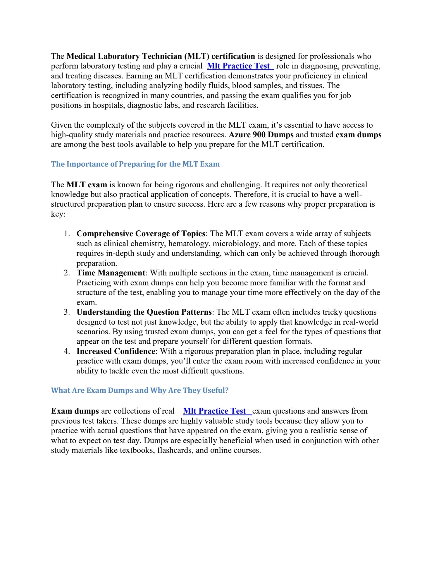 Mlt Practice Test - Thelma Sonntag - Page 1 - 1 | Flip PDF Online ...