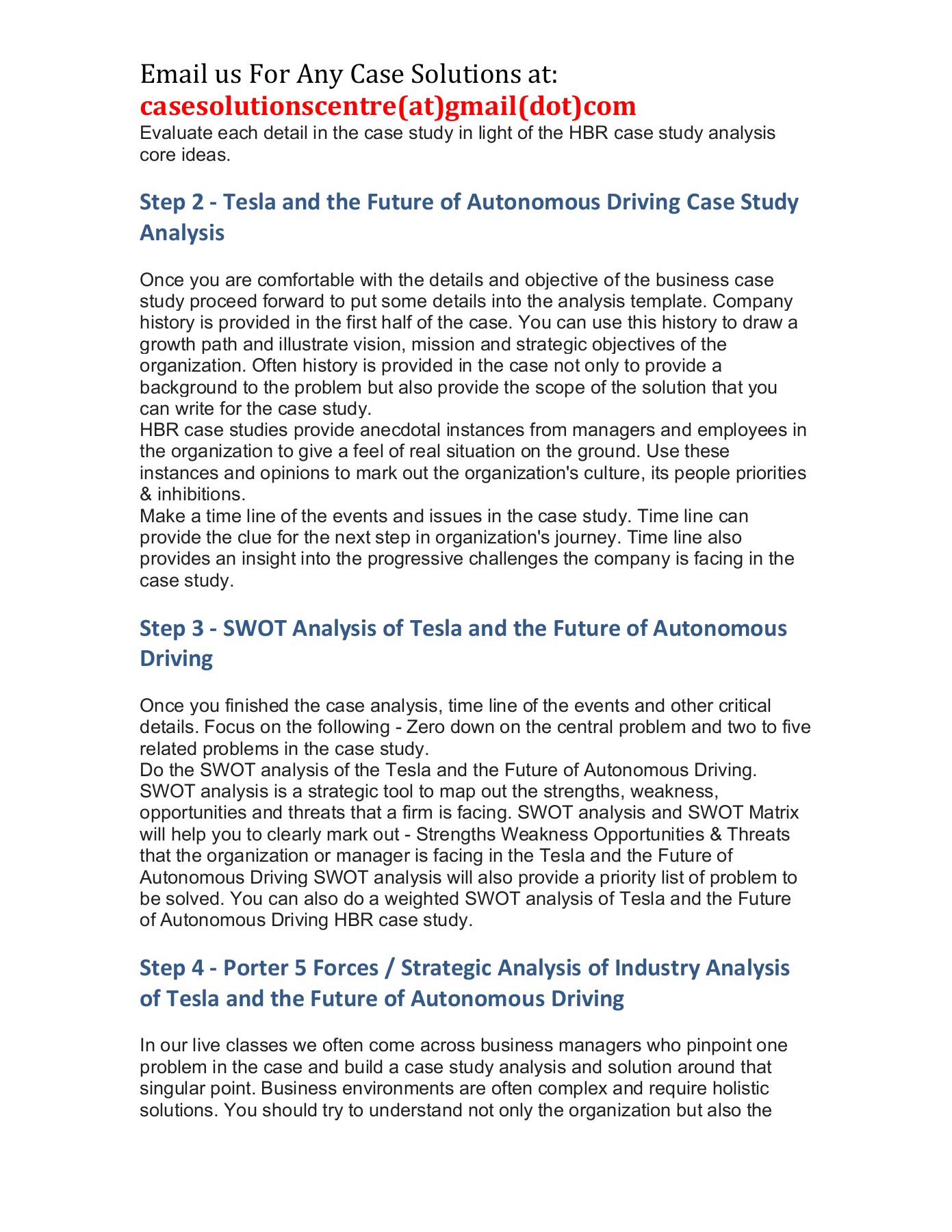 Tesla and the Future of Autonomous Driving Darden Case Study Solution ...