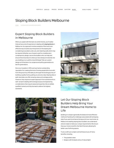 Sloping Block Builders Melbourne