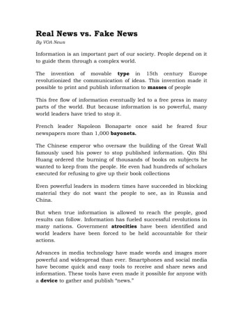 Real News vs Fake News - nihondaisuki89 - Page 1 - 2 | Flip PDF Online ...