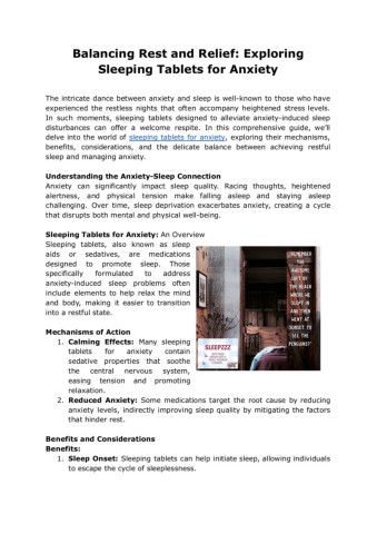 Balancing Rest and Relief_ Exploring Sleeping Tablets for Anxiety