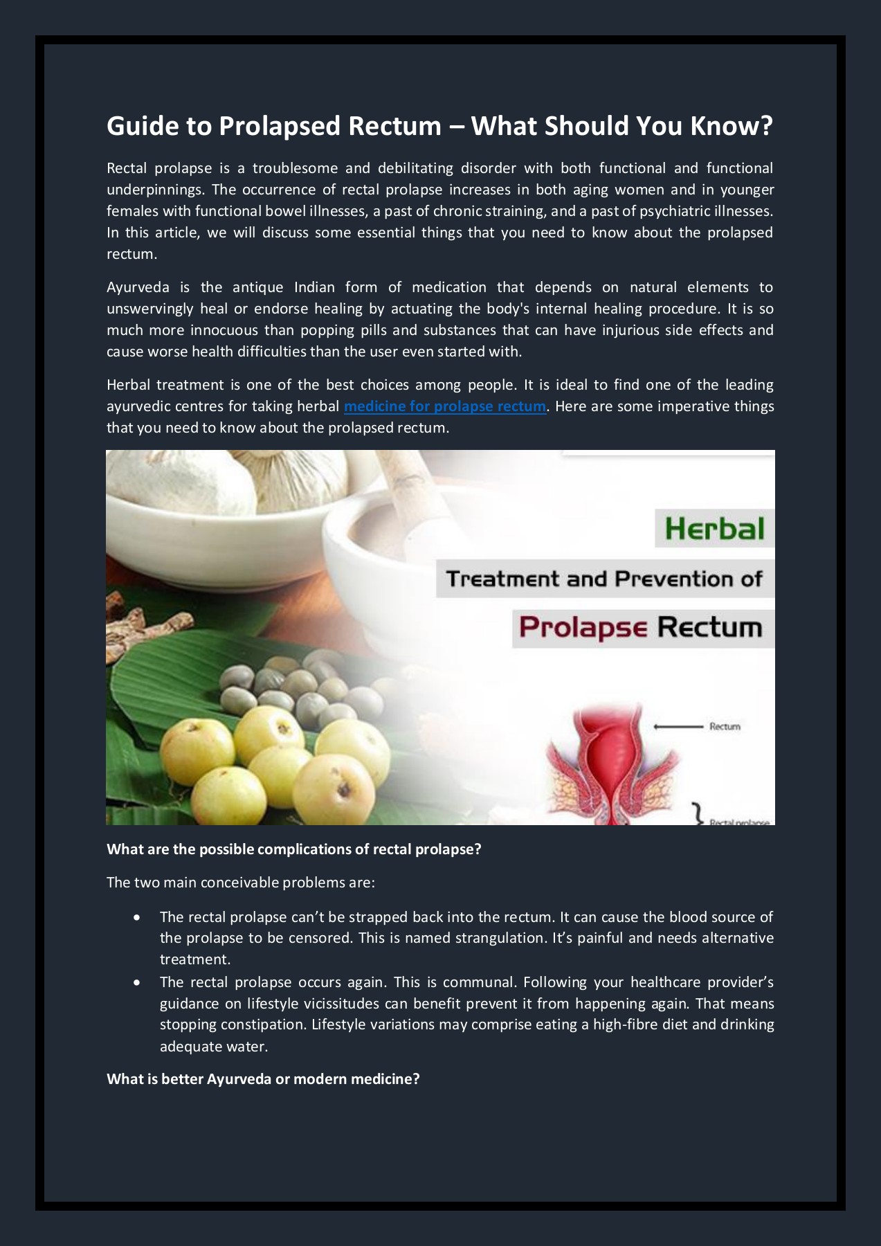 Guide to Prolapsed Rectum – What Should You Know - Rohan Gupta - Page 1 ...