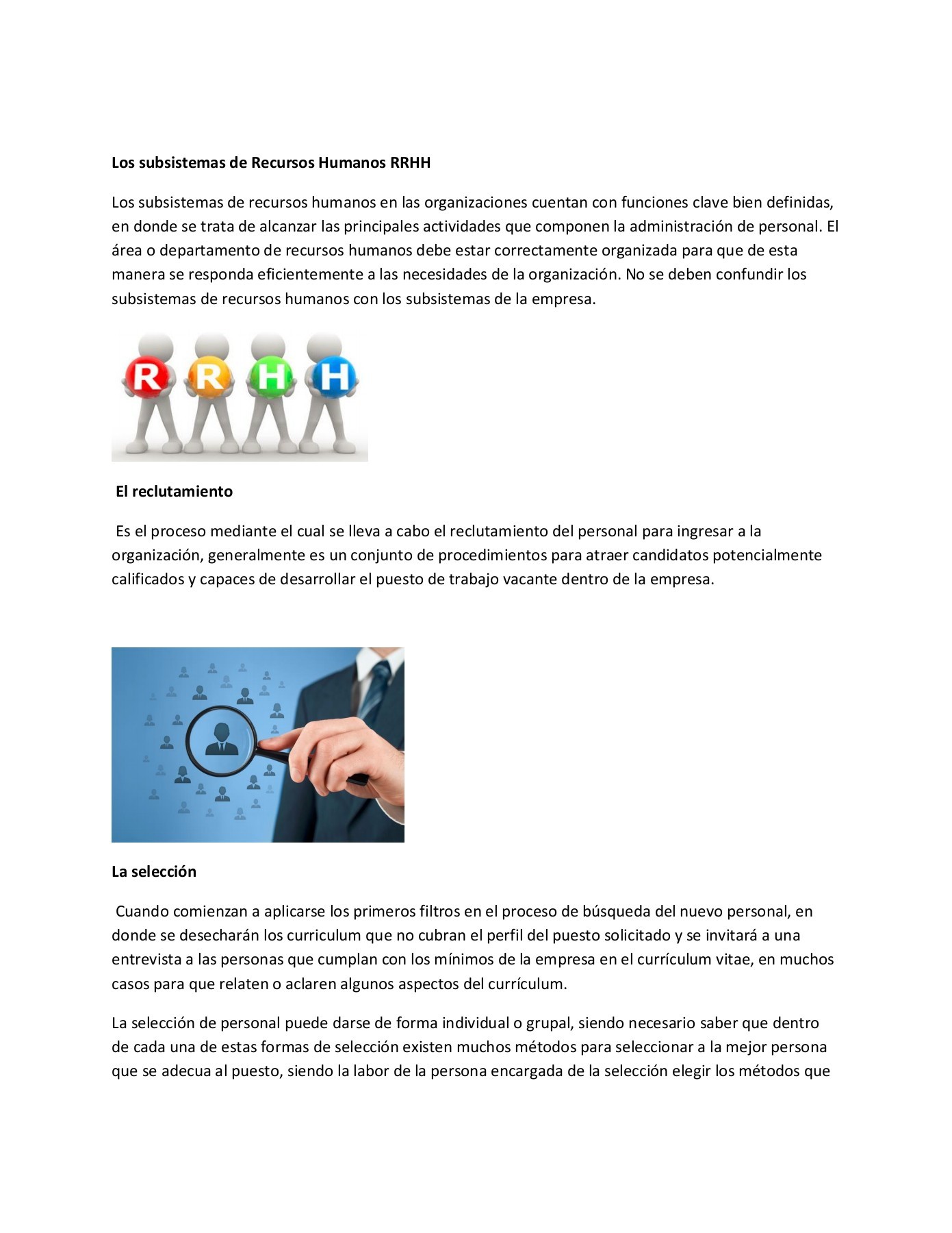 Los subsistemas de Recursos Humanos RRHH - juanvillalobos4986 - Página ...