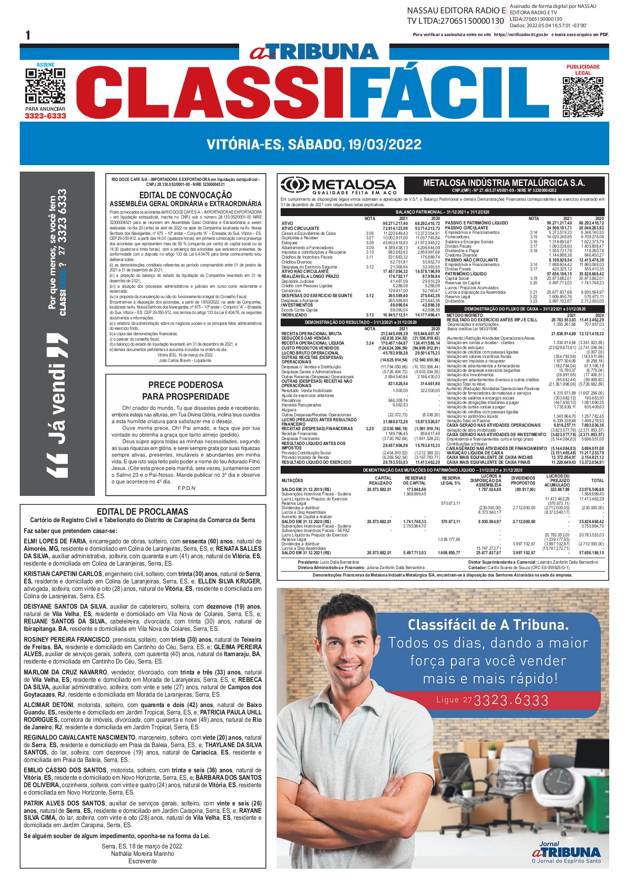 19-03-2022_ - tribunaonlinees - Page 1 - 1 | Flip PDF Online | PubHTML5