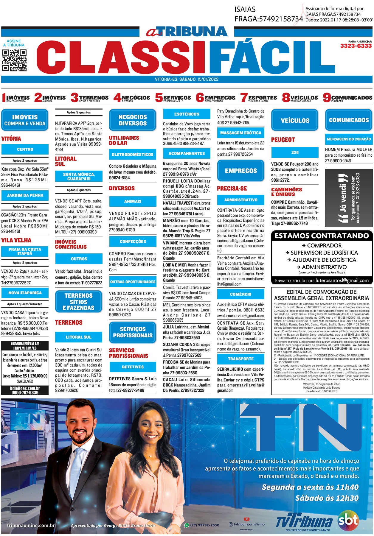 15-01-2022 - tribunaonlinees - Página 1 - 2 | PDF Online | PubHTML5