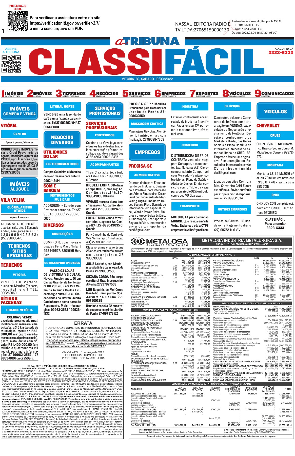 19_03_2022_noticiário - tribunaonlinees - Page 1 - 1 | Flip PDF Online | PubHTML5