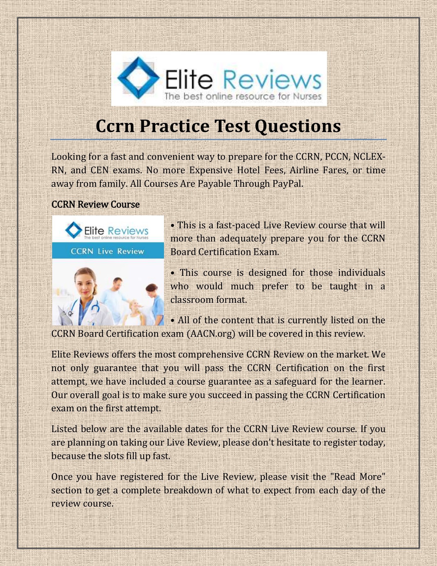 Ccrn Practice Test Questions - elitereviews - Page 1 - 4 | Flip PDF ...