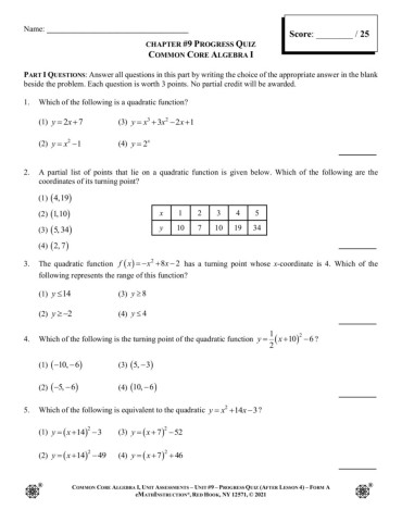 Chapter 9 Quiz Form A - Christopher Campanella - Page 1 - 2 | Flip PDF ...