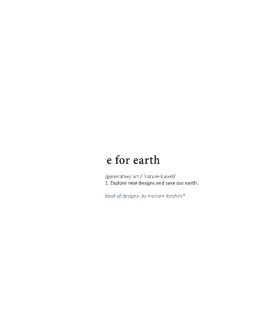 e for earth Pages with cover