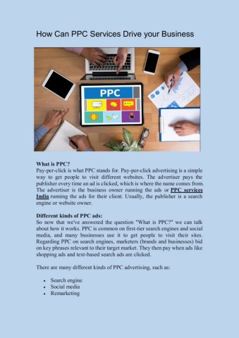 How Can PPC Services Drive your Business
