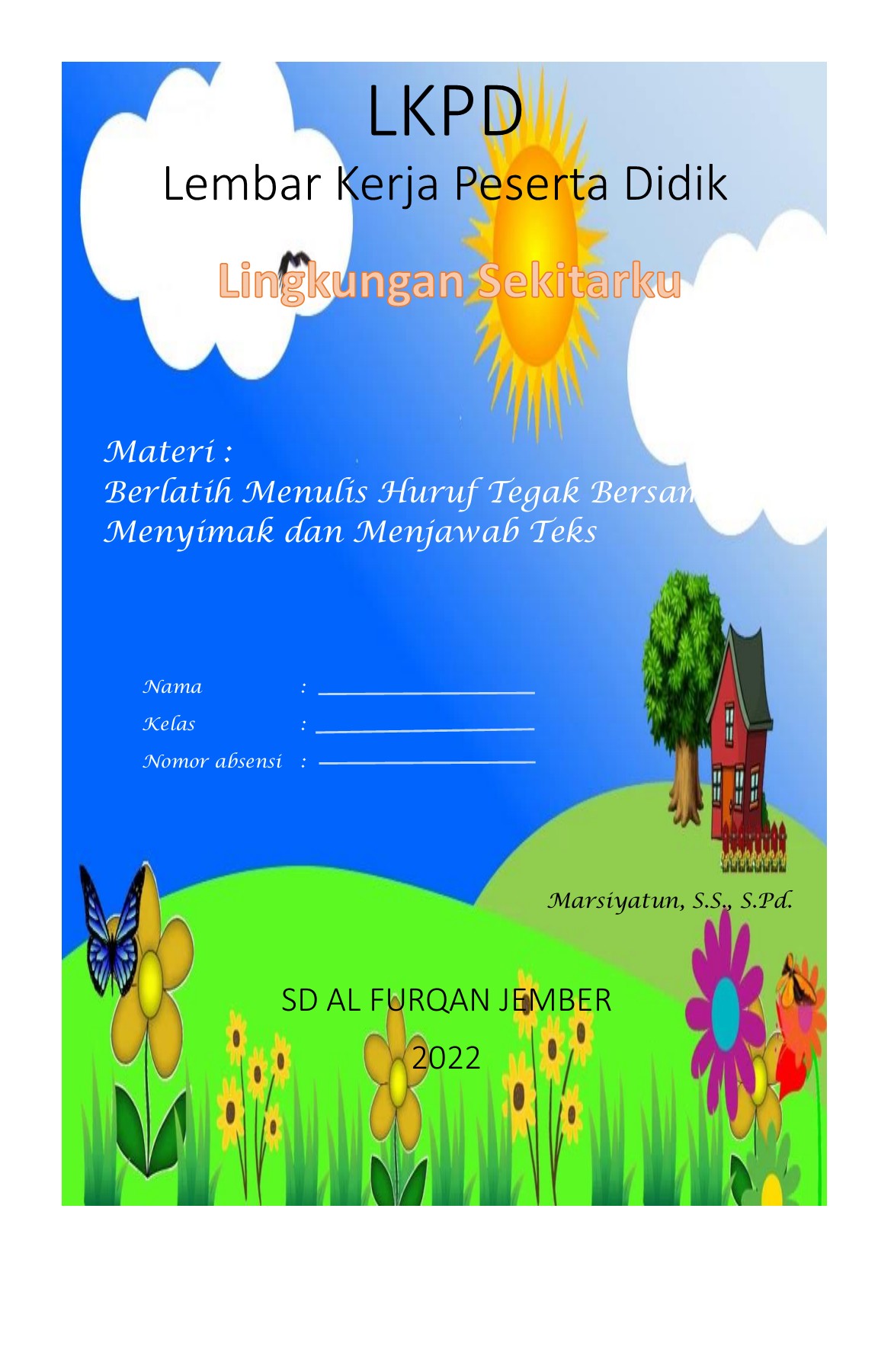 MA1 Materi Tulis Tegak Bersambung - Perpustakaan SD Al-Furqan Jember ...