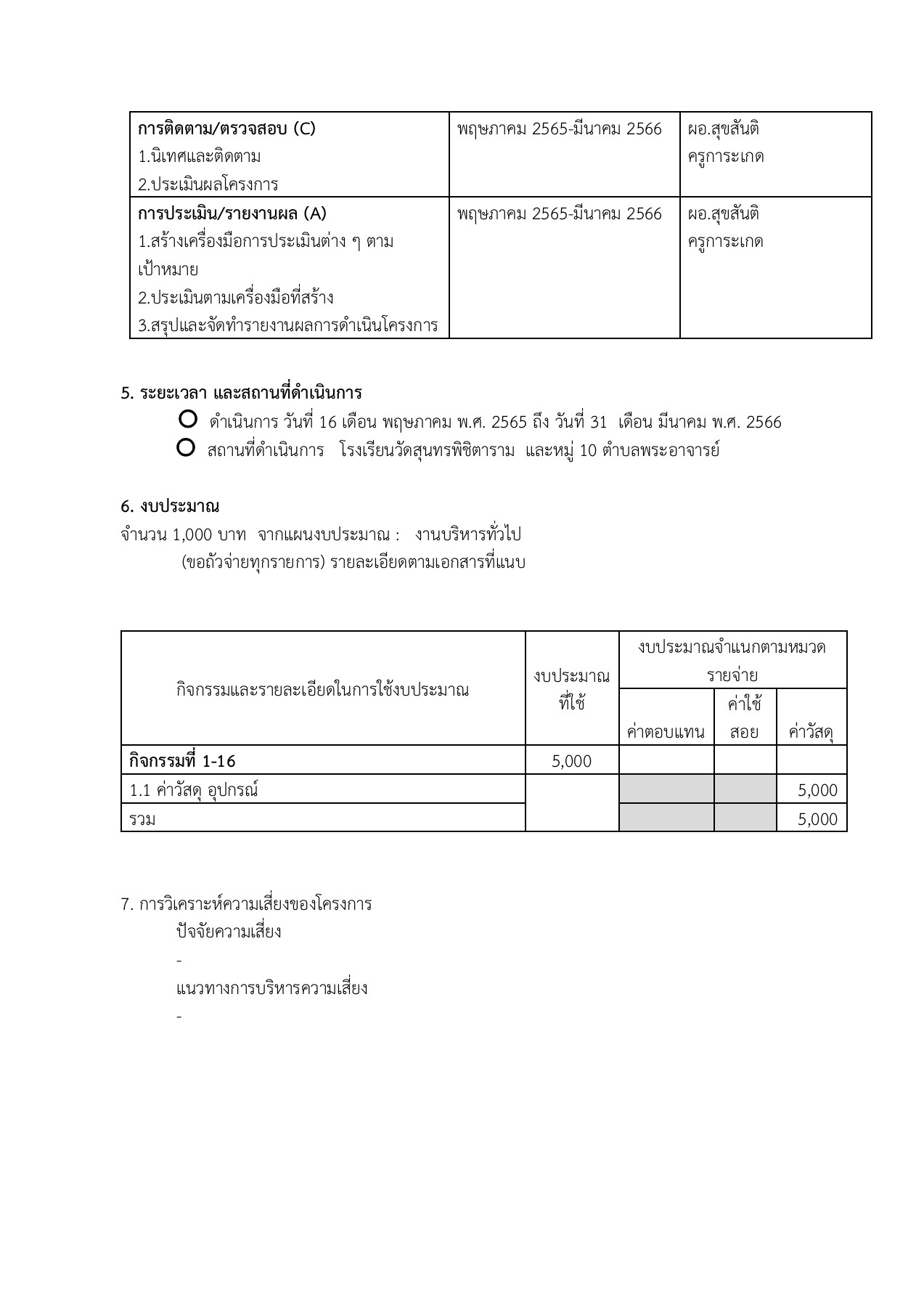 แผนปฏิบัติการโรงเรียนวัดสุนทรพิชิตาราม 2565 - KruMag latchaya - หน้า ...