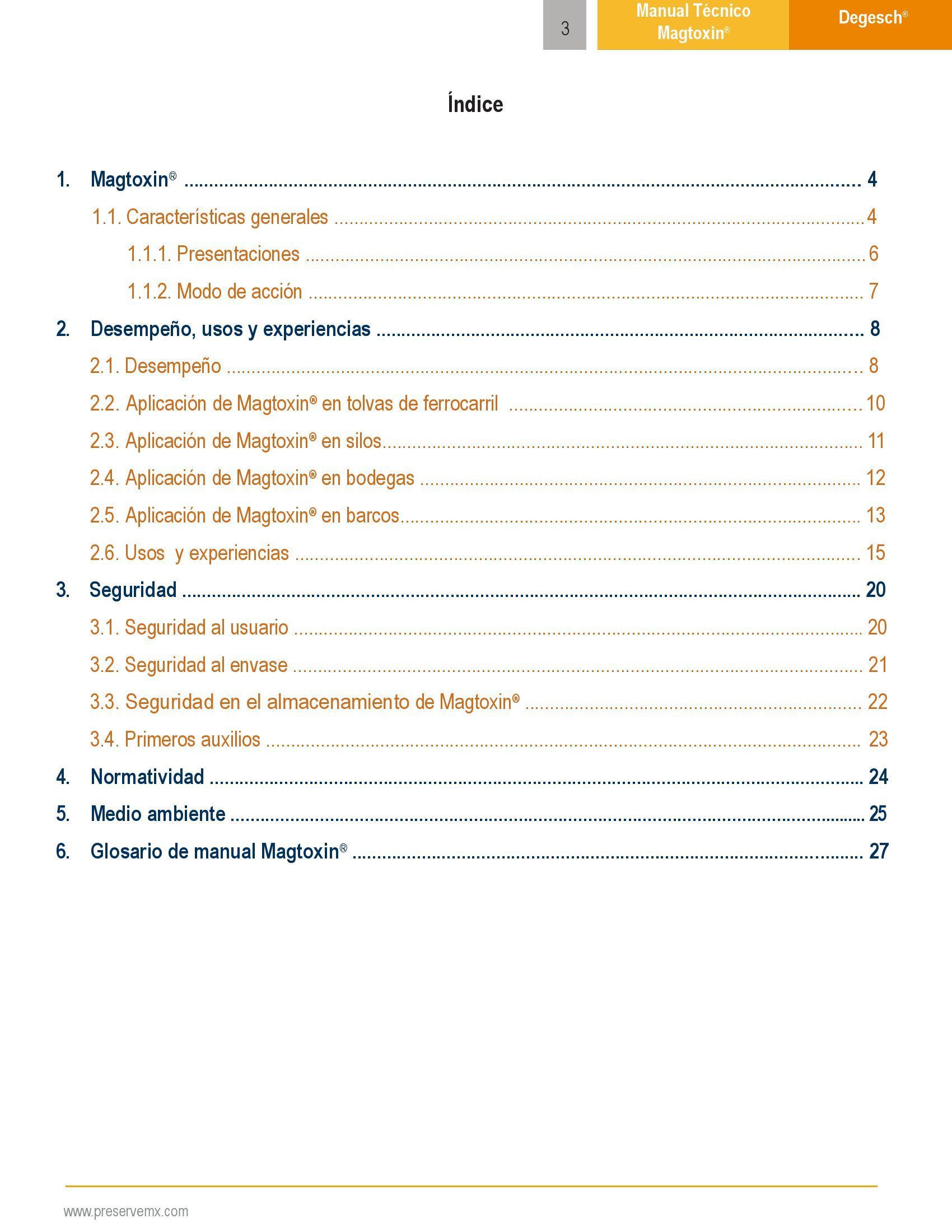 Manual técnico de Magtoxin - Grupo Preserve - Page 3 | Flip PDF Online ...