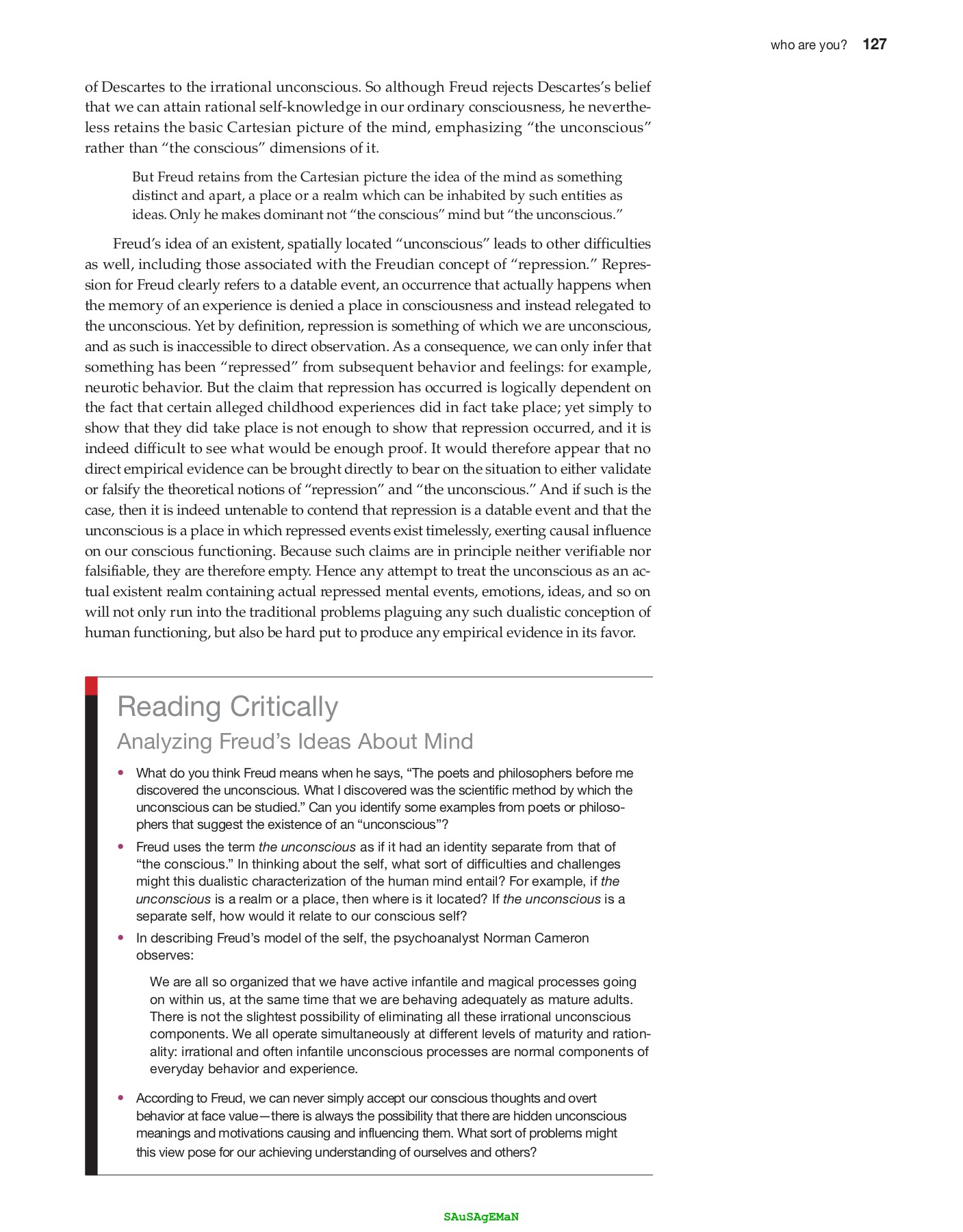 Chafee, J. (2015). Who are you Consciousness. Identity and the Self. In ...