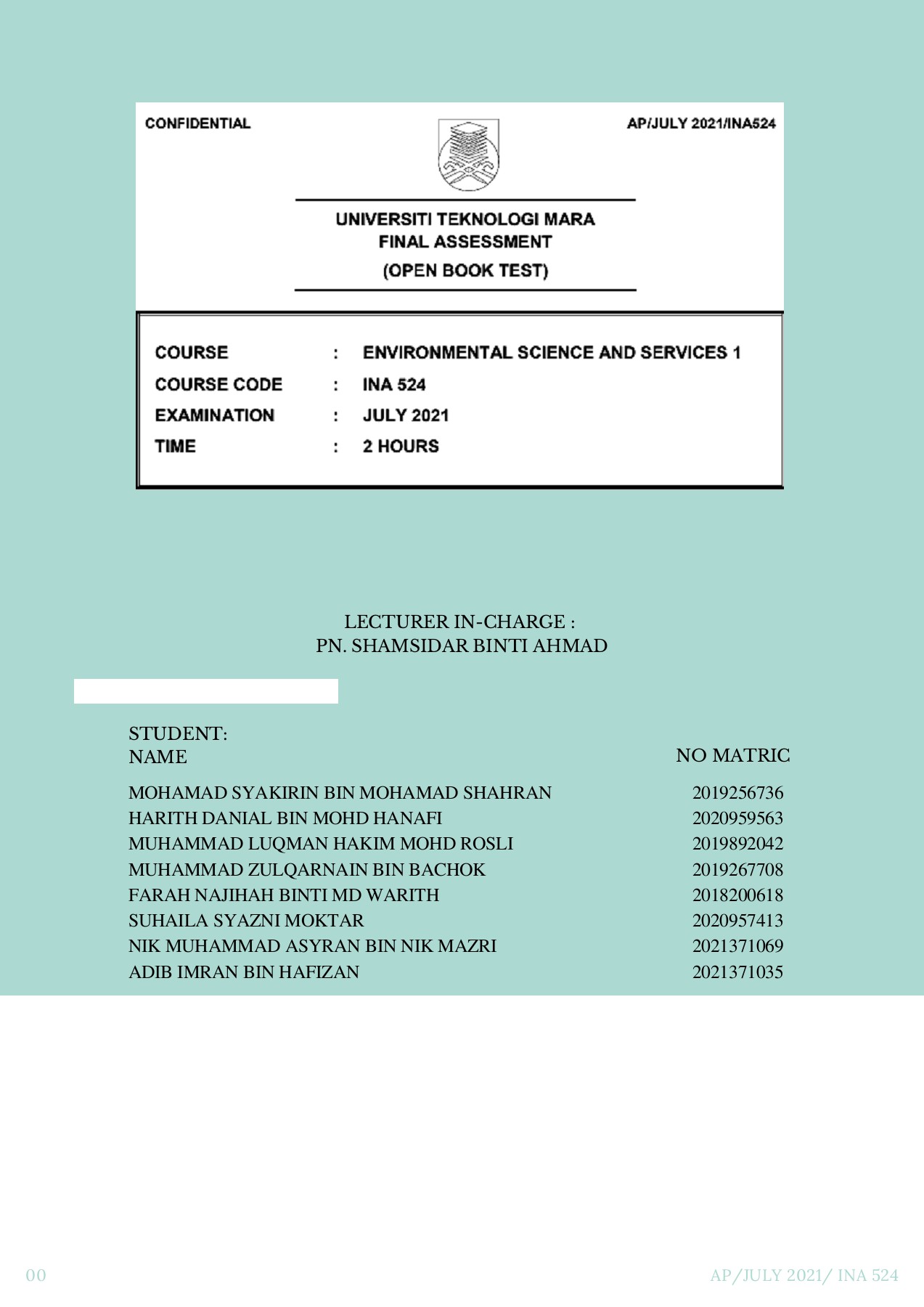 Open book test - Muhd Zulq - Page 1 - 23 | Flip PDF Online | PubHTML5