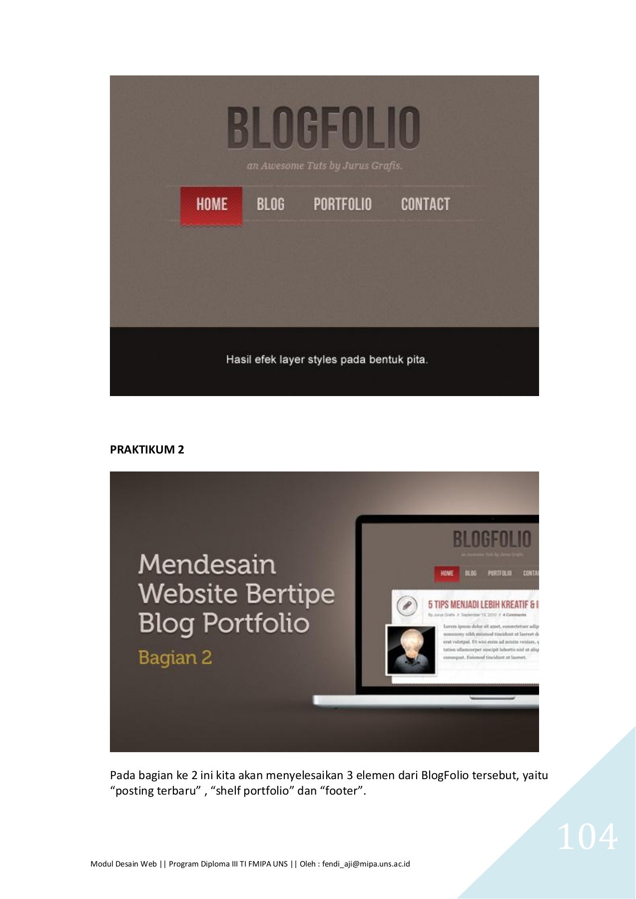 Modul Design Web - amandajgby - Halaman 104 | PDF Online | PubHTML5