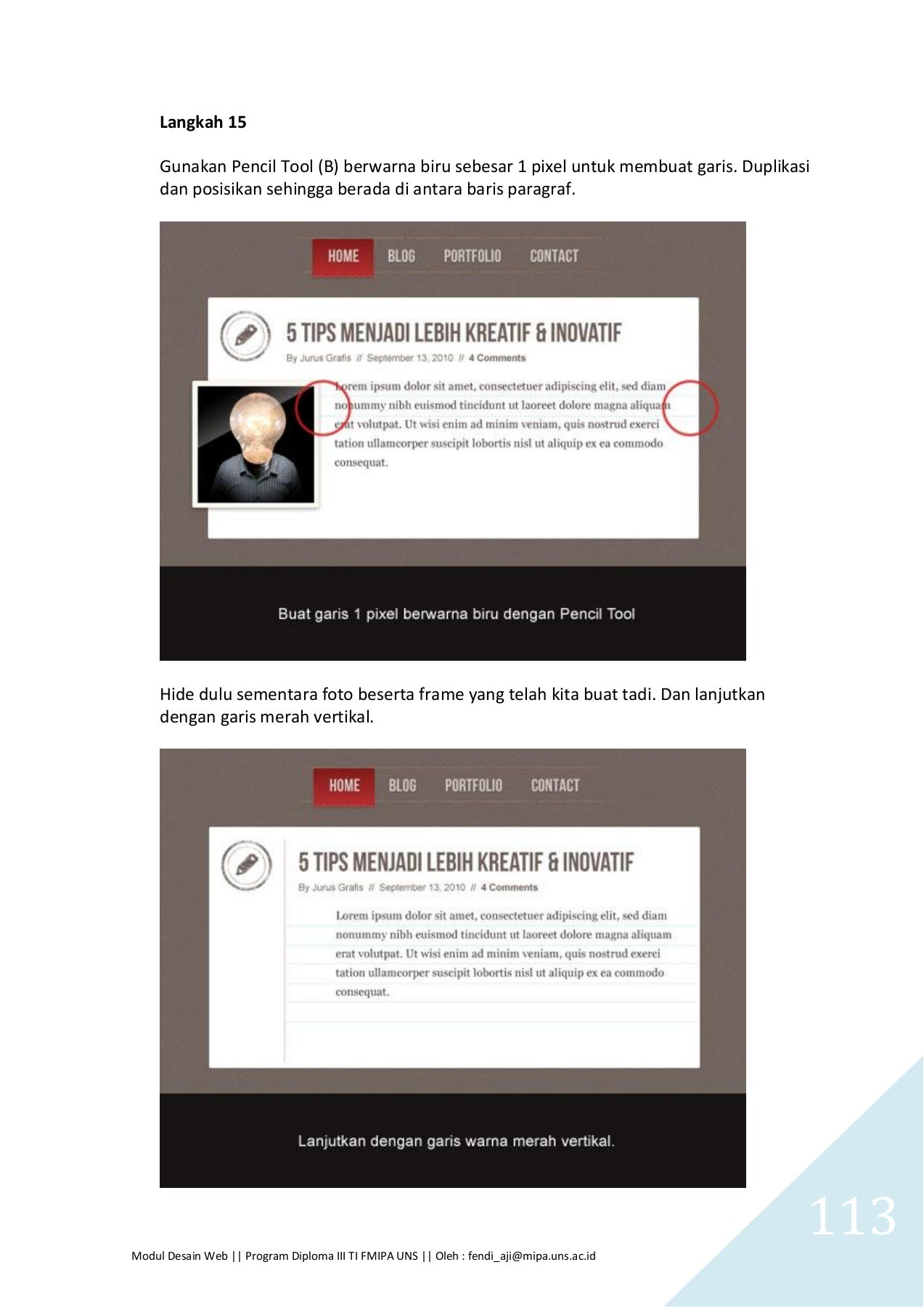 Modul Design Web - amandajgby - Halaman 113 | PDF Online | PubHTML5
