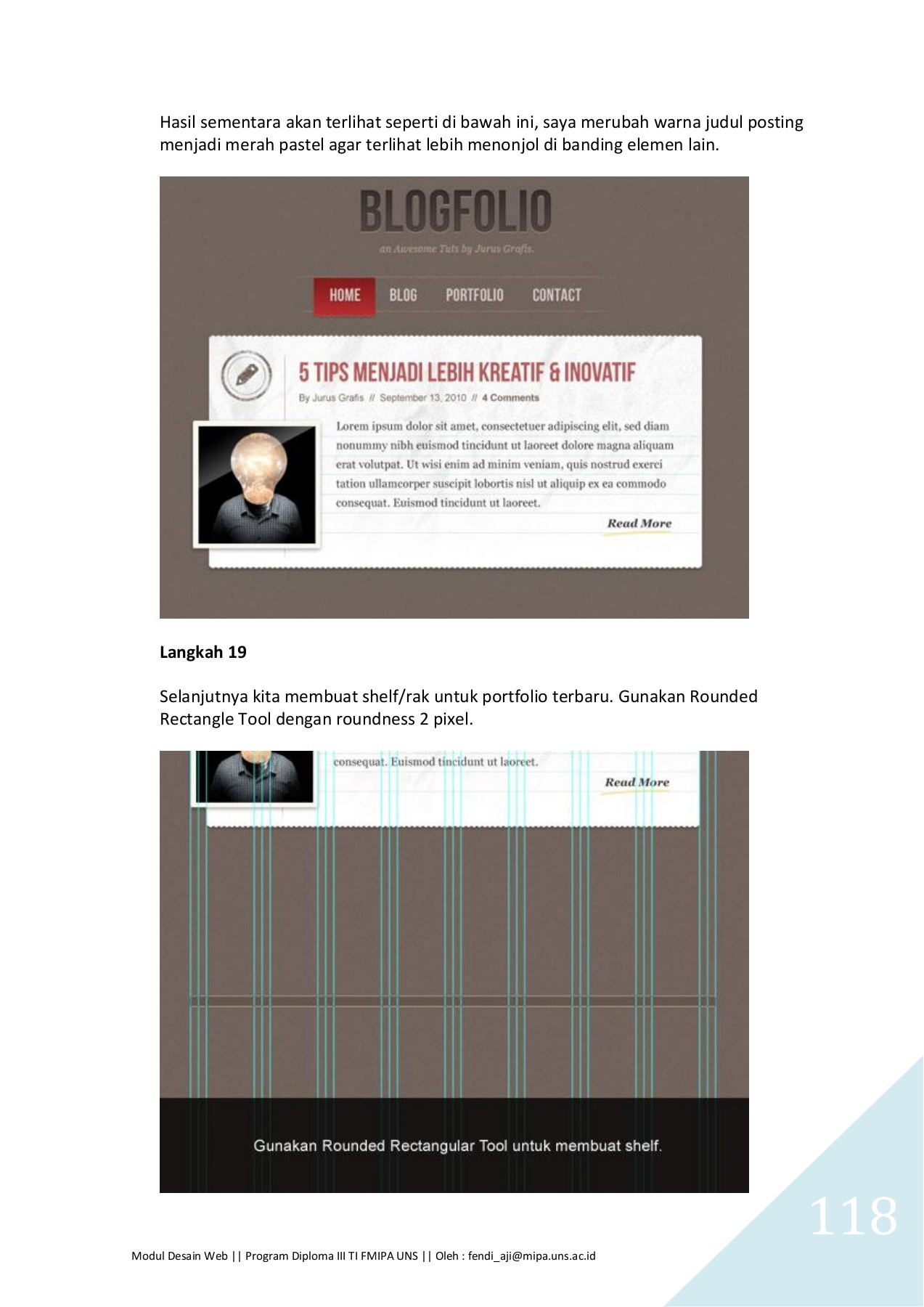Modul Design Web - amandajgby - Halaman 118 | PDF Online | PubHTML5