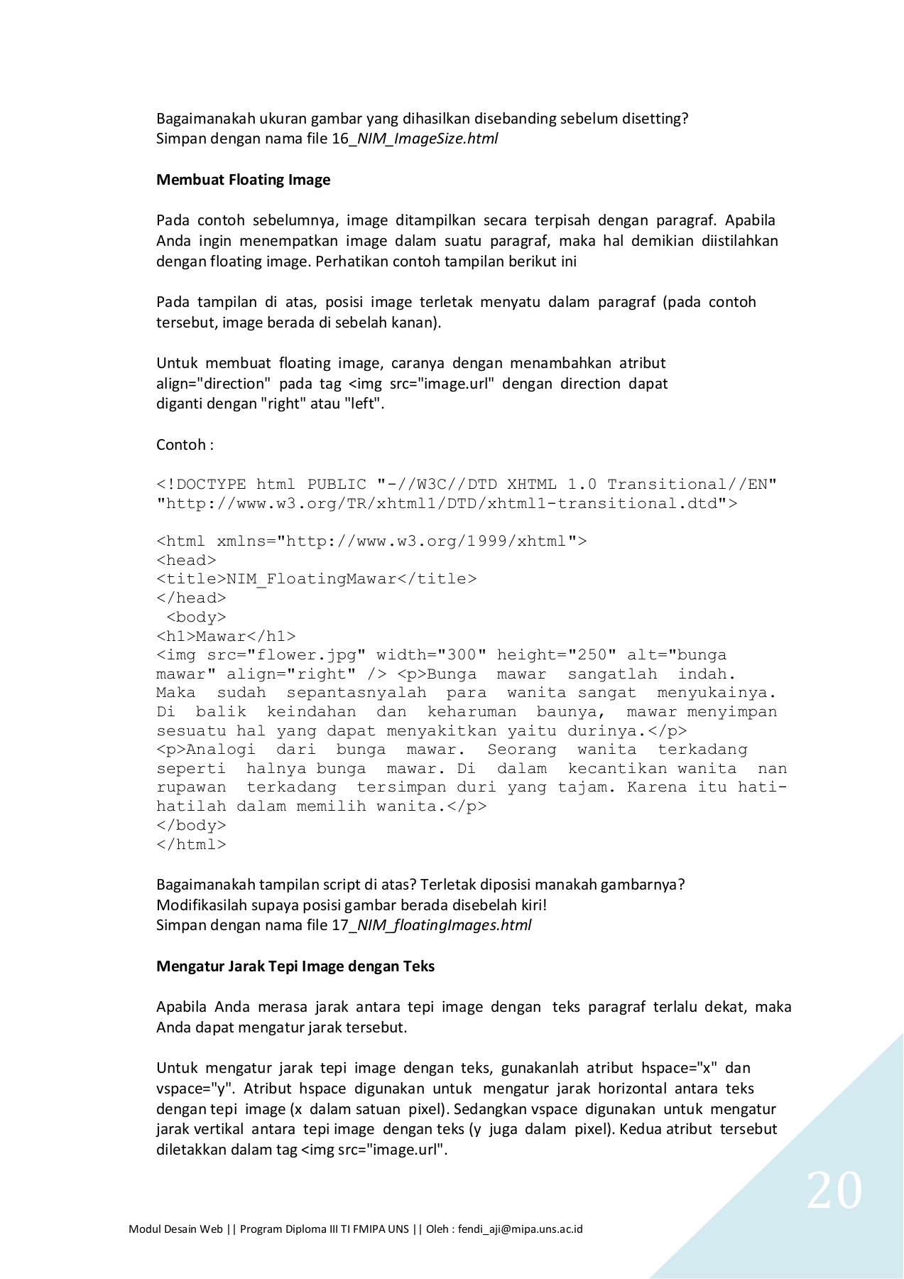 Modul Design Web - amandajgby - Halaman 20 | PDF Online | PubHTML5