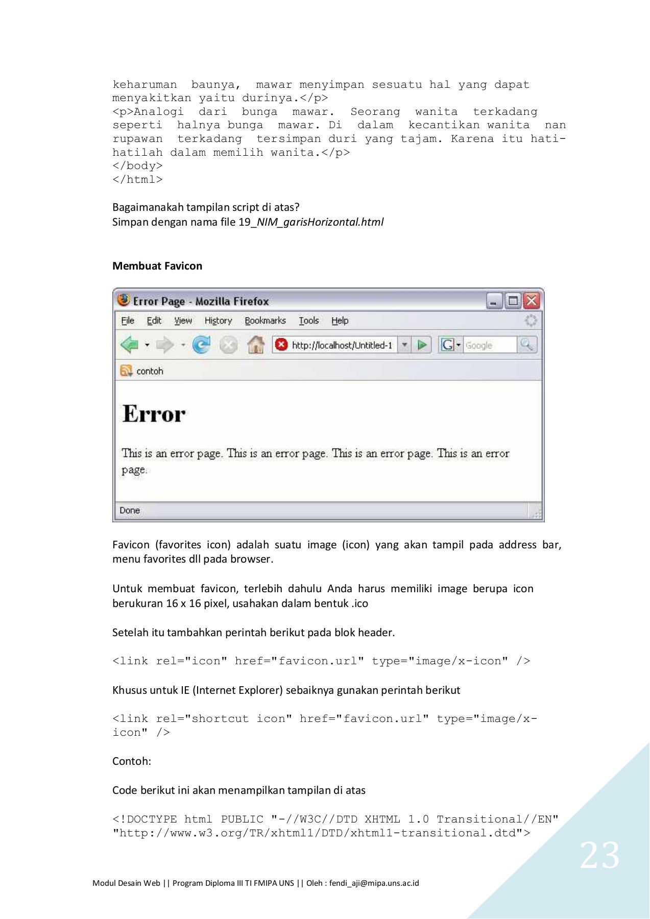 Modul Design Web - amandajgby - Halaman 23 | PDF Online | PubHTML5