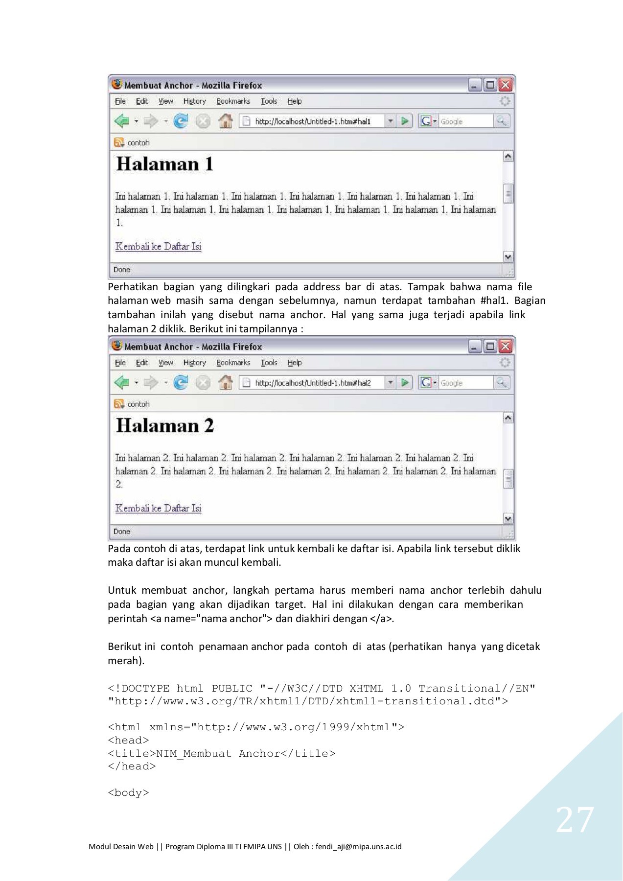 Modul Design Web - amandajgby - Halaman 27 | PDF Online | PubHTML5