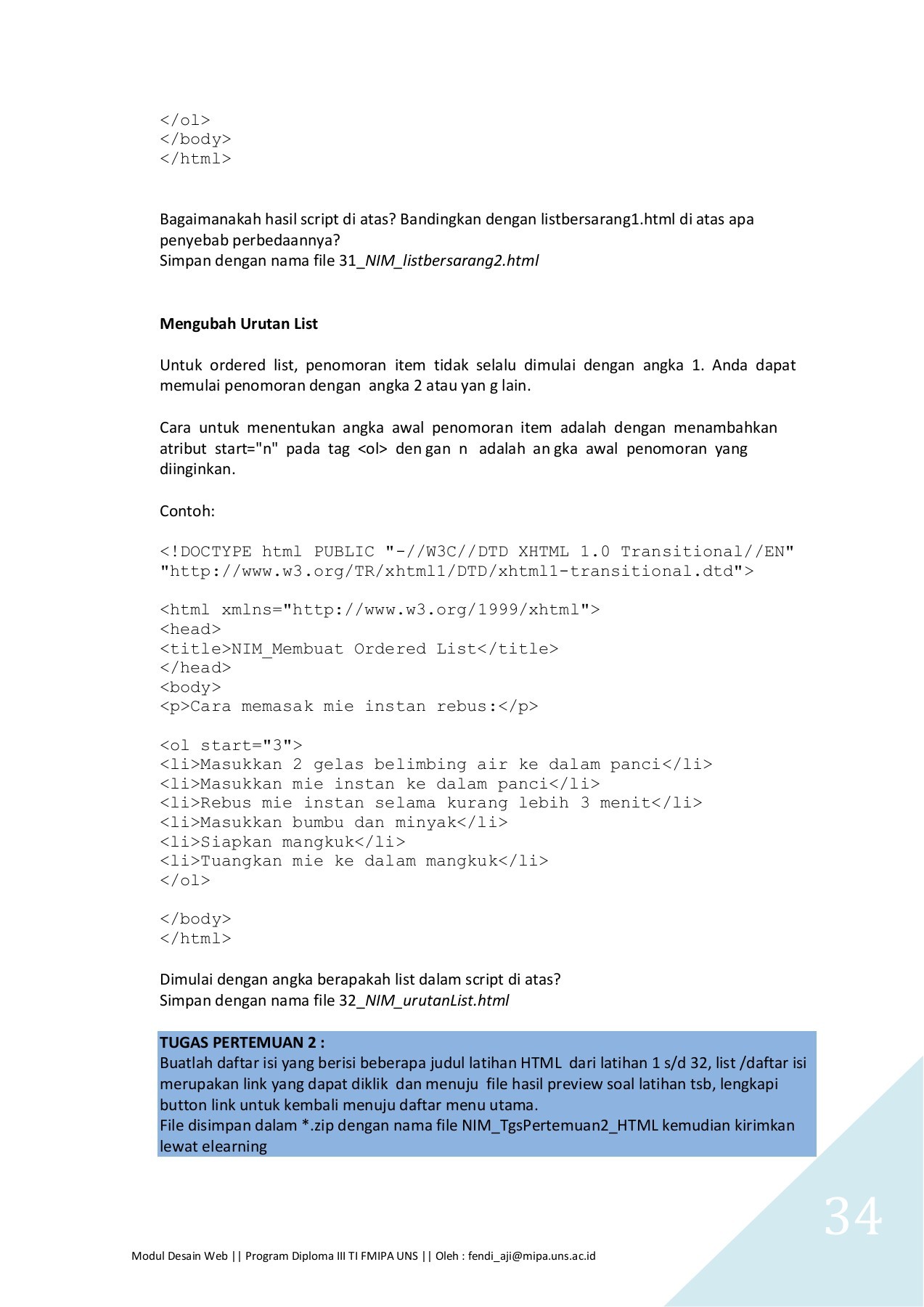 Modul Design Web - amandajgby - Halaman 34 | PDF Online | PubHTML5