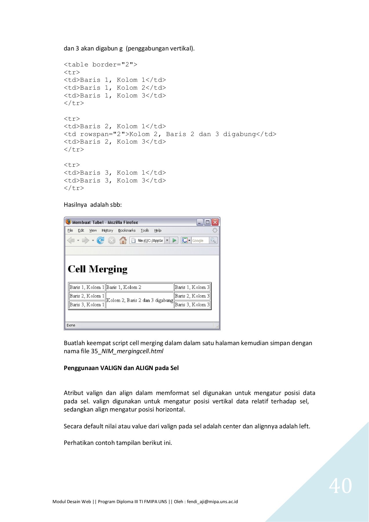 Modul Design Web - amandajgby - Halaman 40 | PDF Online | PubHTML5