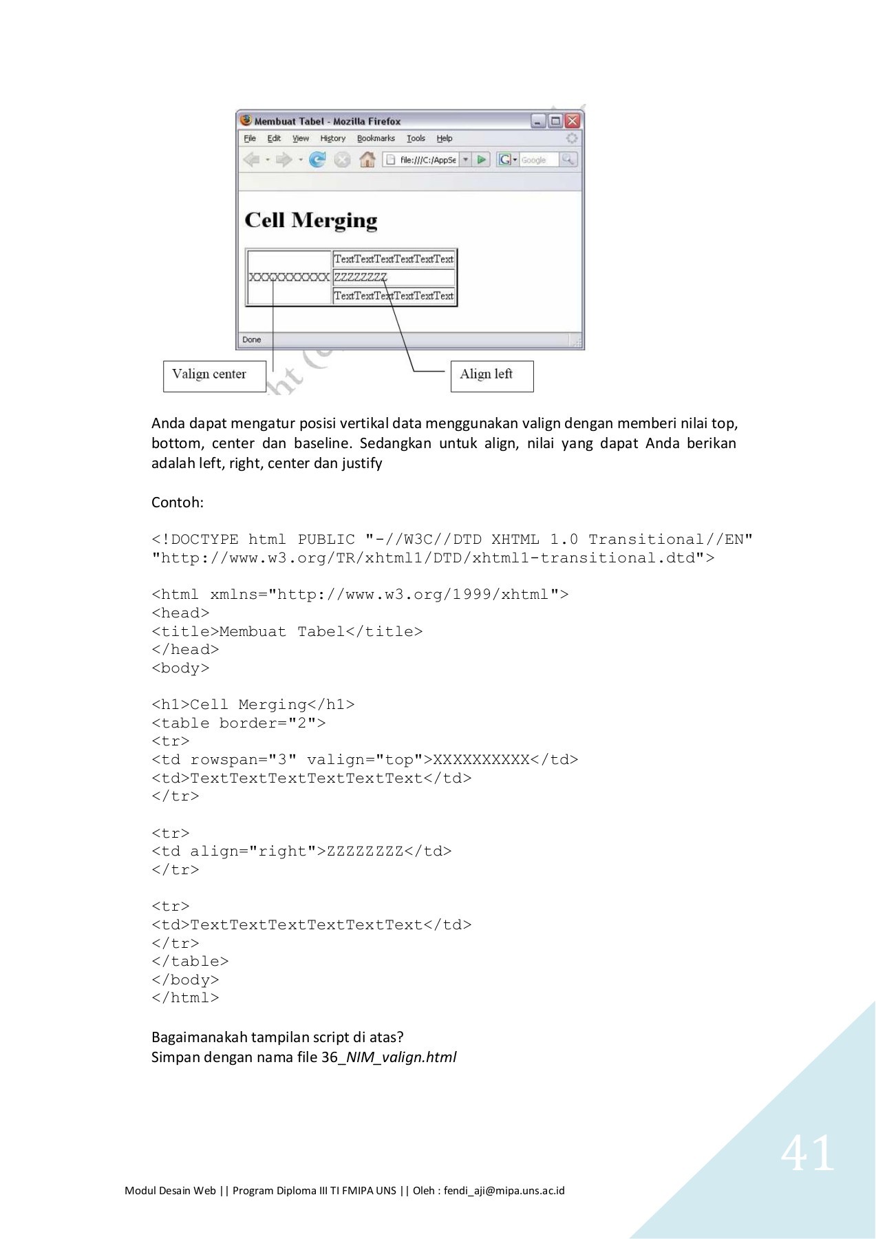 Modul Design Web - amandajgby - Halaman 41 | PDF Online | PubHTML5