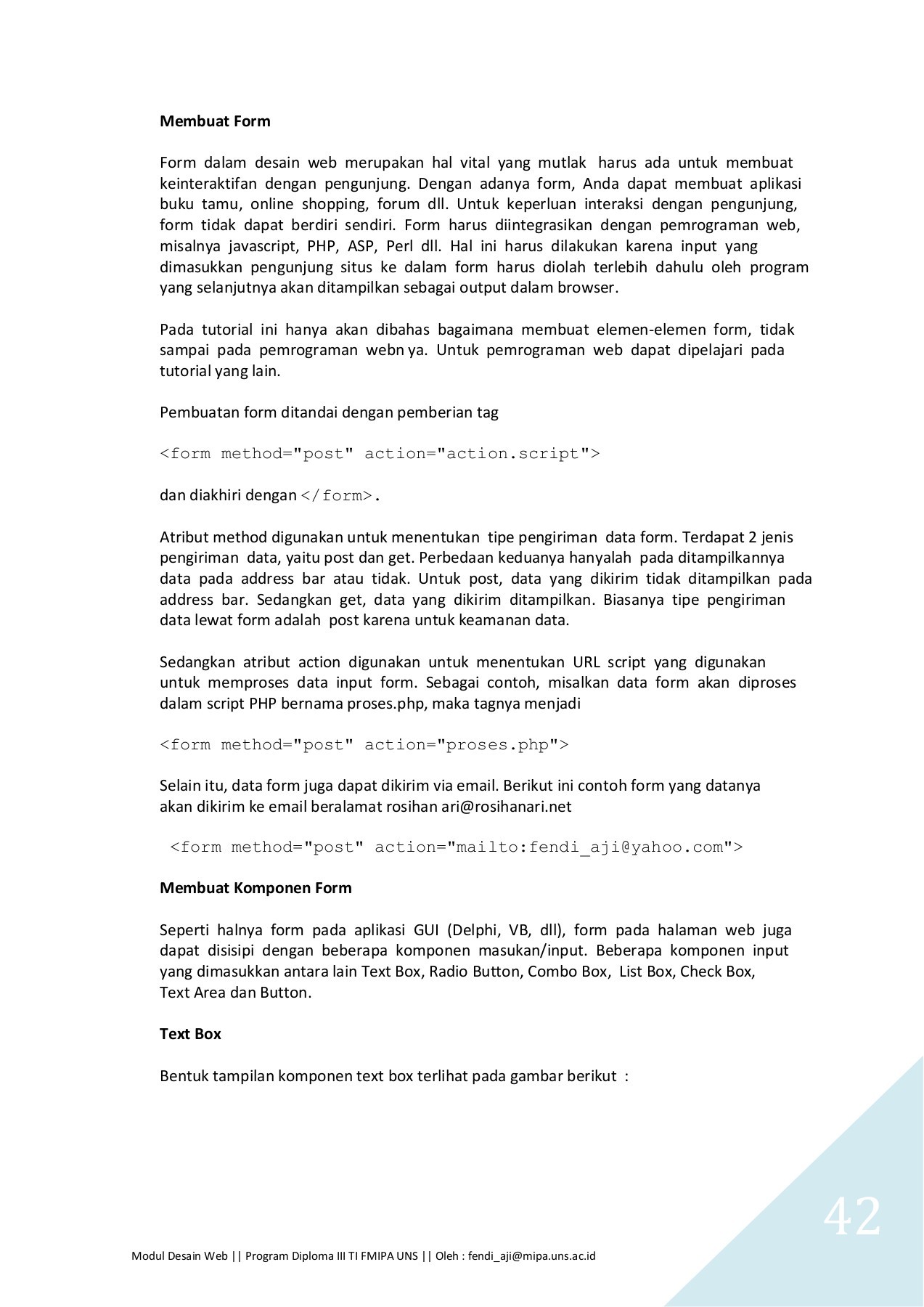 Modul Design Web - amandajgby - Halaman 42 | PDF Online | PubHTML5