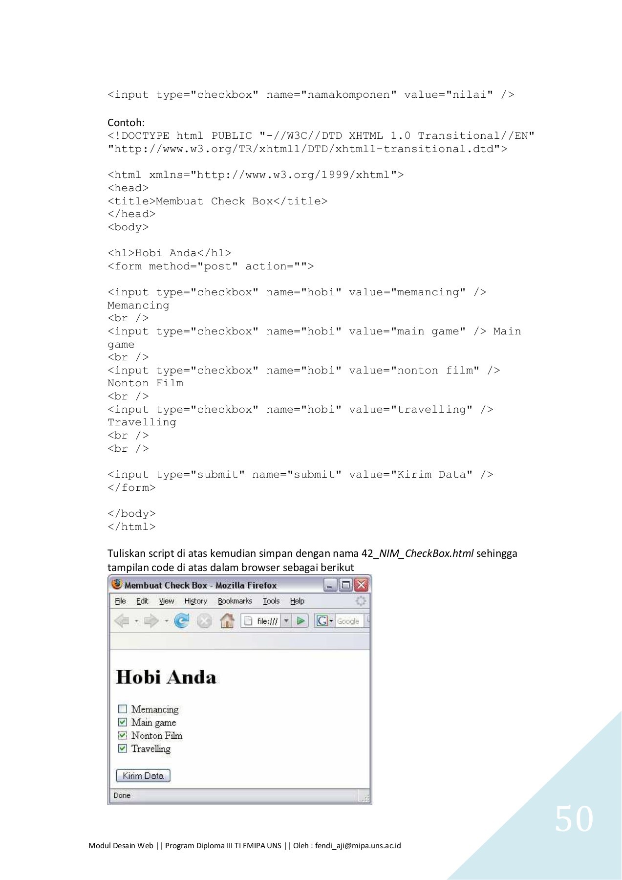 Modul Design Web - amandajgby - Halaman 50 | PDF Online | PubHTML5
