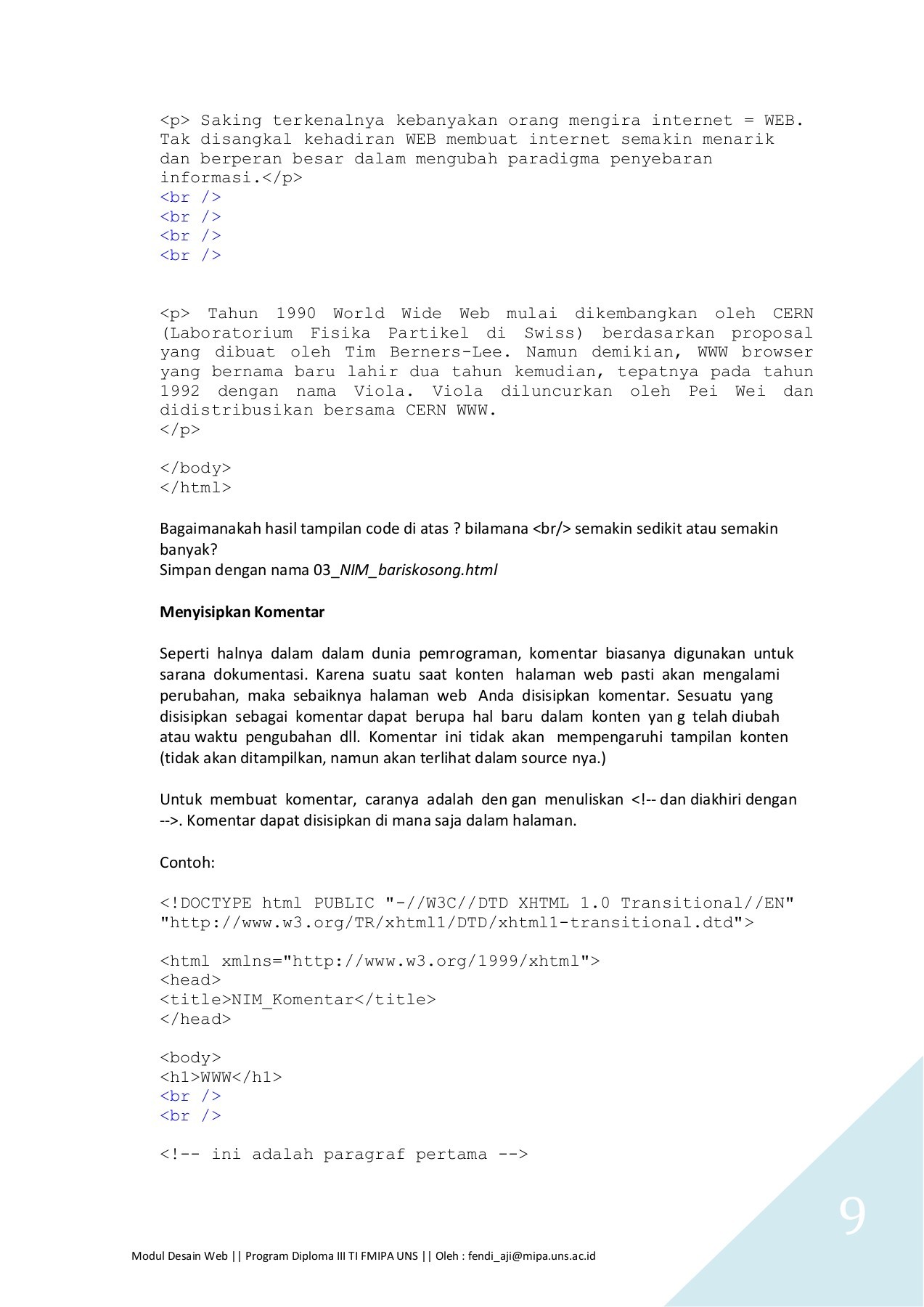 Modul Design Web - amandajgby - Halaman 9 | PDF Online | PubHTML5