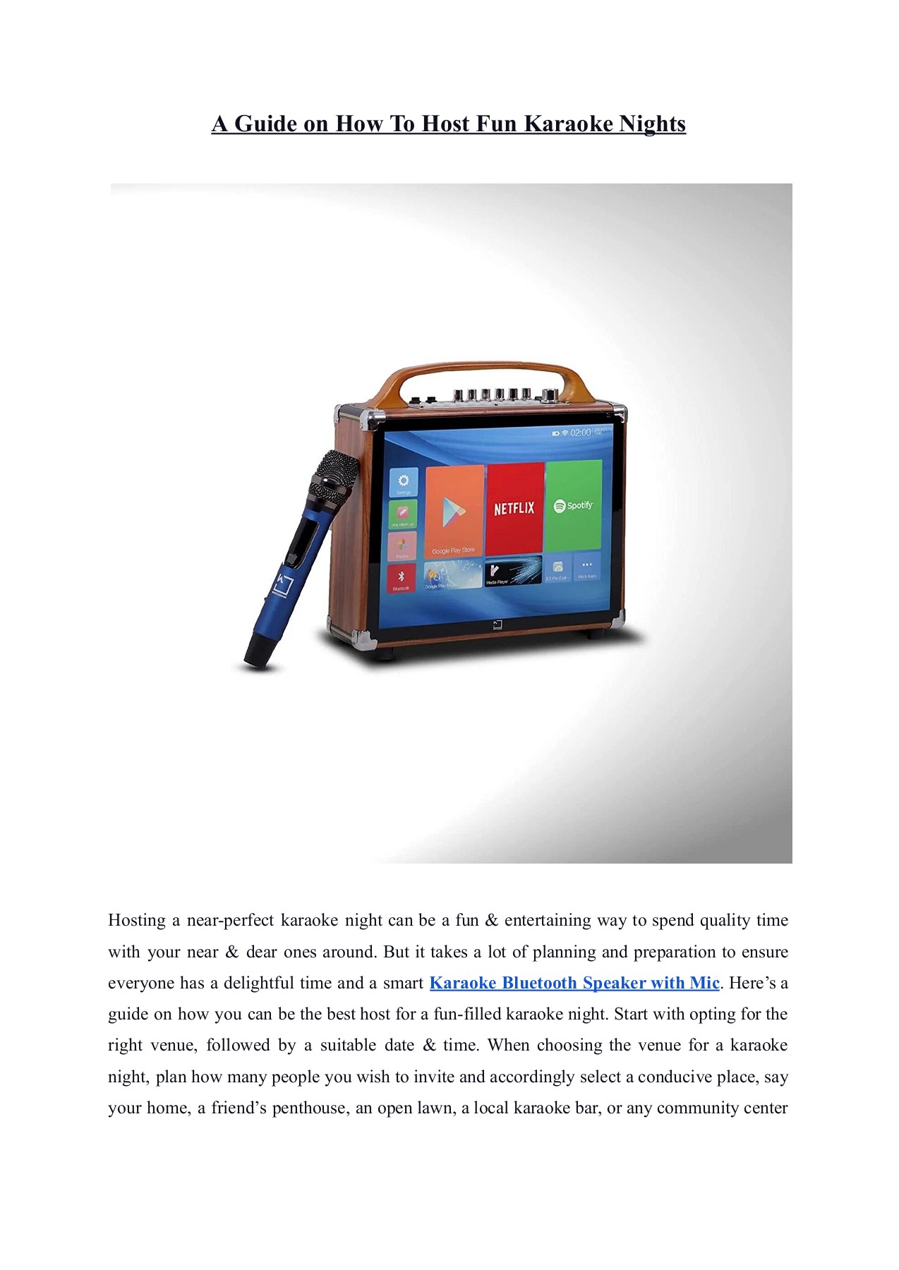 A Guide on How To Host Fun Karaoke Nights - White Square - Page 1 - 3 ...