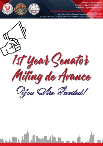 1st Year Senator Miting de Avance