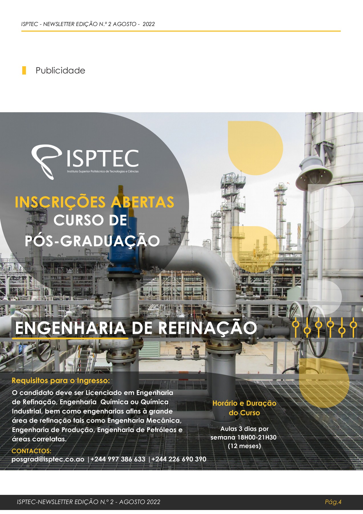 ISPTEC Newsletter Edição N.º2 Agosto 2022 - eliezersalomao03 - Página 4 ...