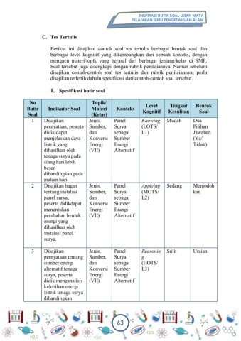 Dokumen Inspirasi Contoh Soal Ujian IPA - Sitti Inniyah - Halaman 70 ...