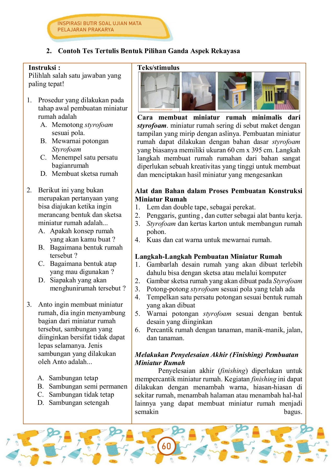 Dokumen Inspirasi Contoh Soal Ujian Prakarya - Sitti Inniyah - Halaman ...