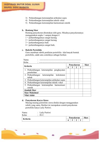 Dokumen Inspirasi Contoh Soal Ujian Seni Budaya - Sitti Inniyah ...