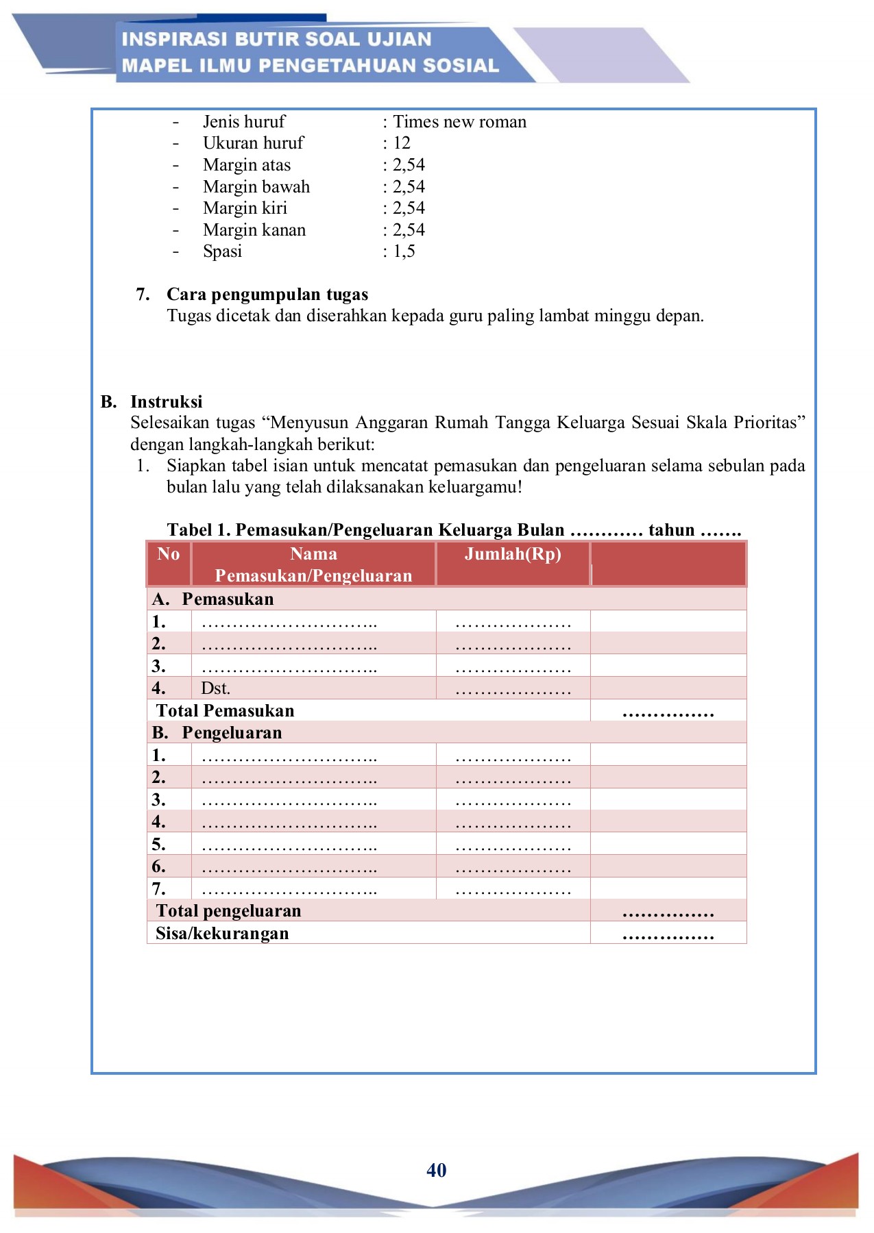 Dokumen Inspirasi Contoh Soal Ujian IPS - Sitti Inniyah - Halaman 48 ...