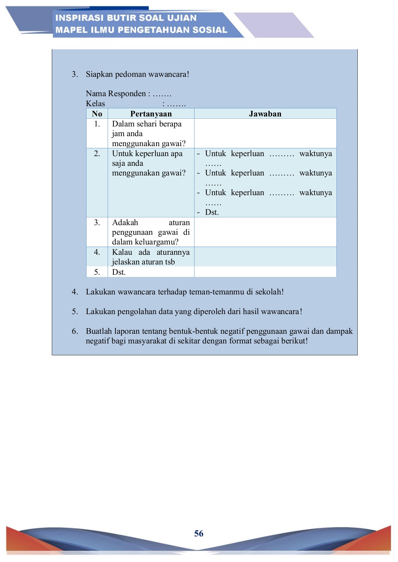 Dokumen Inspirasi Contoh Soal Ujian IPS - Sitti Inniyah - Halaman 64 ...