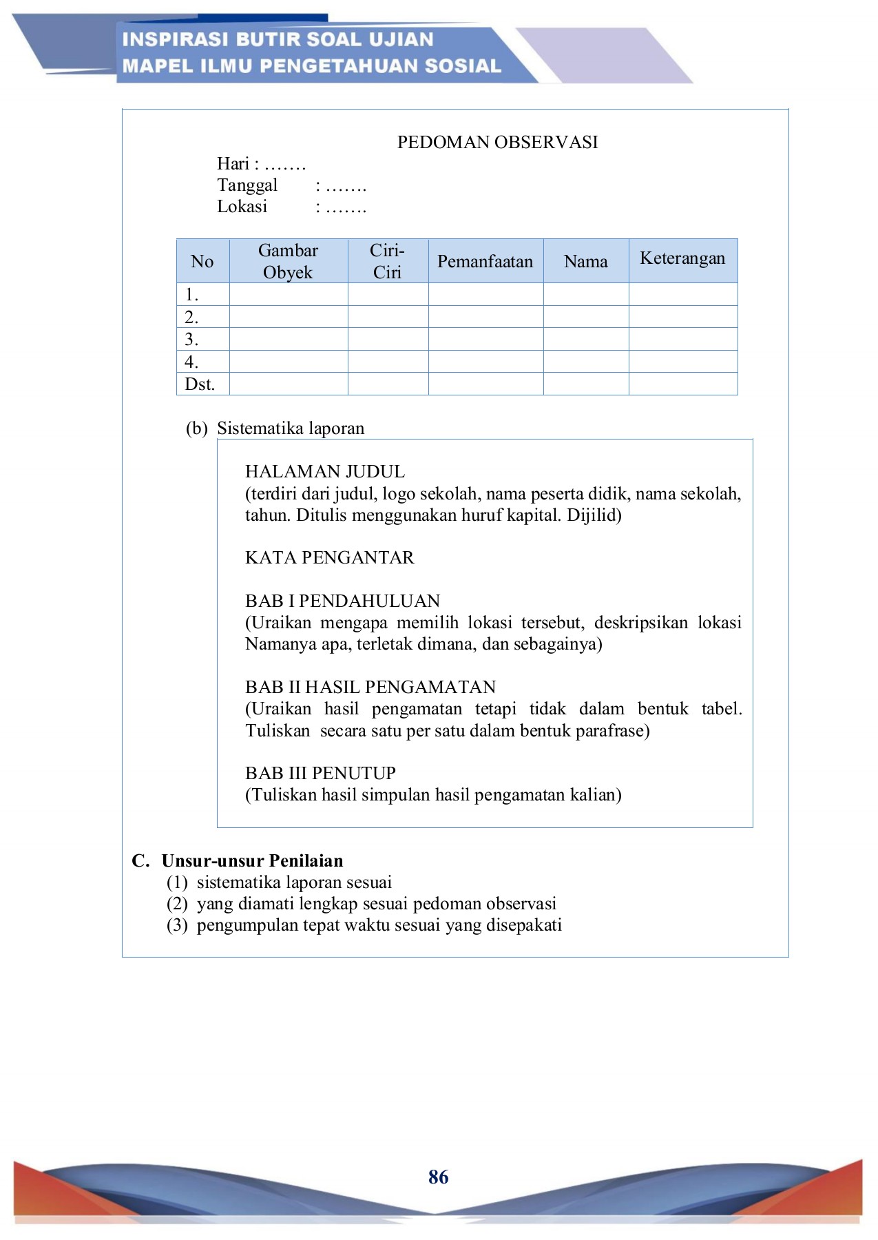 Dokumen Inspirasi Contoh Soal Ujian IPS - Sitti Inniyah - Halaman 94 ...