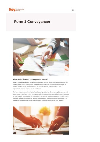 Form 1 Conveyancer